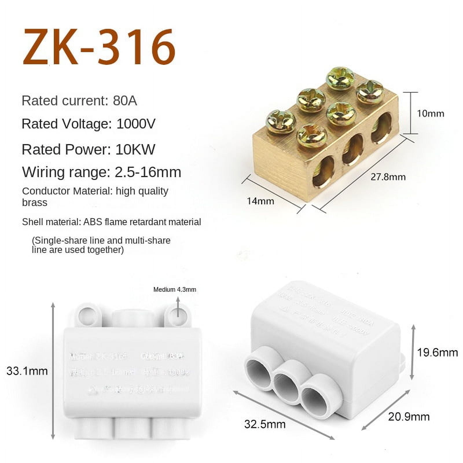 5PCS High Power Sistributor ZK/T Type 60A/80A/100A without ...