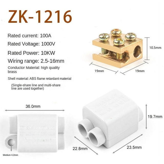 ZK/T Terminal Block Junction Box Connector, 5 Count - Walmart Business ...