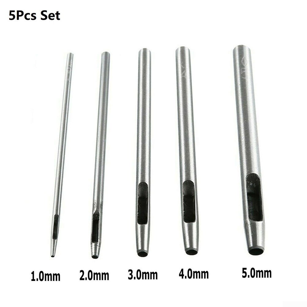 5PCS Hollow Punch Leather Hole Punch Set Puncher Tool Hand tools Round ...