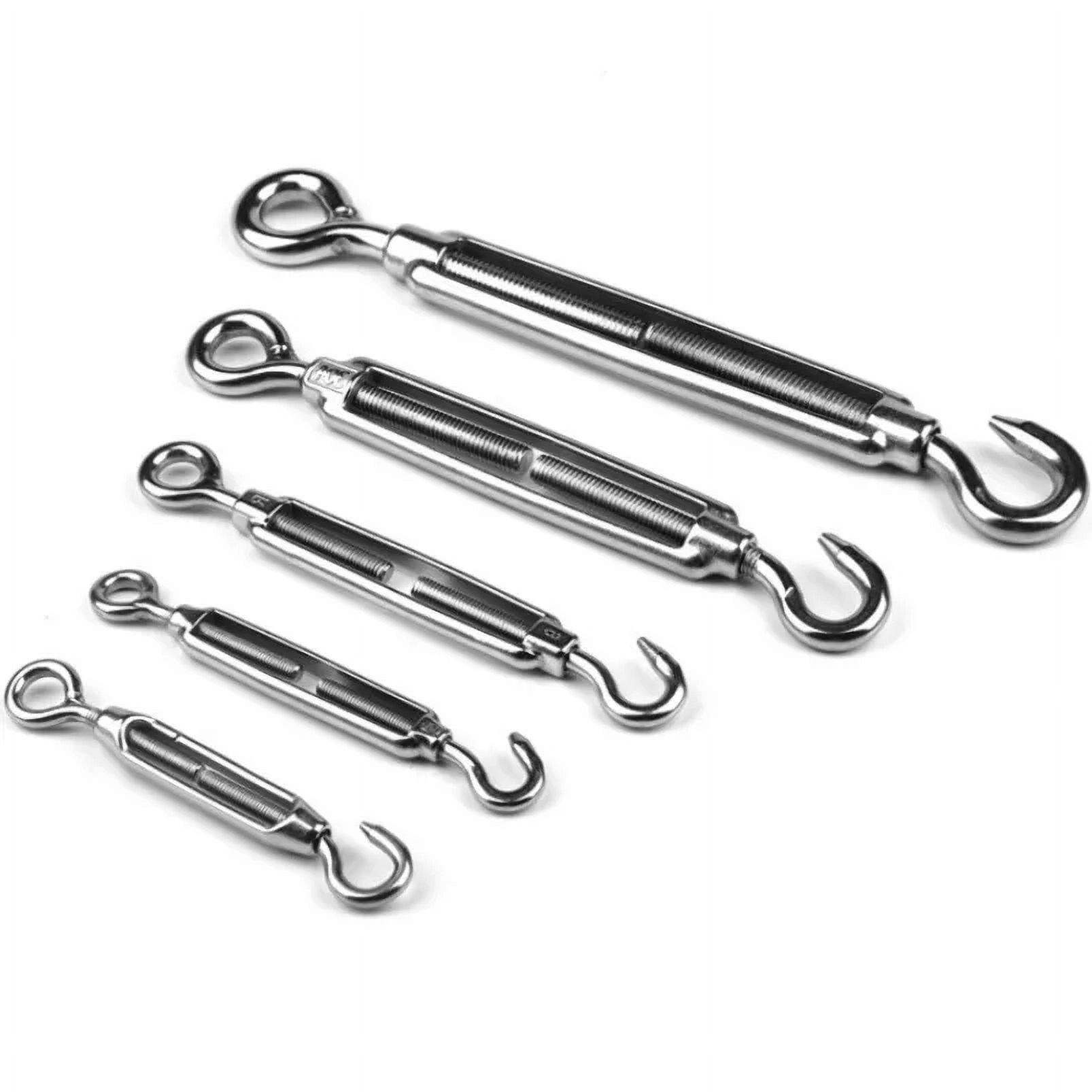 5PCS Hook And Eye OC Type Turnbuckle Size Stainless Steel 304 Heavy ...
