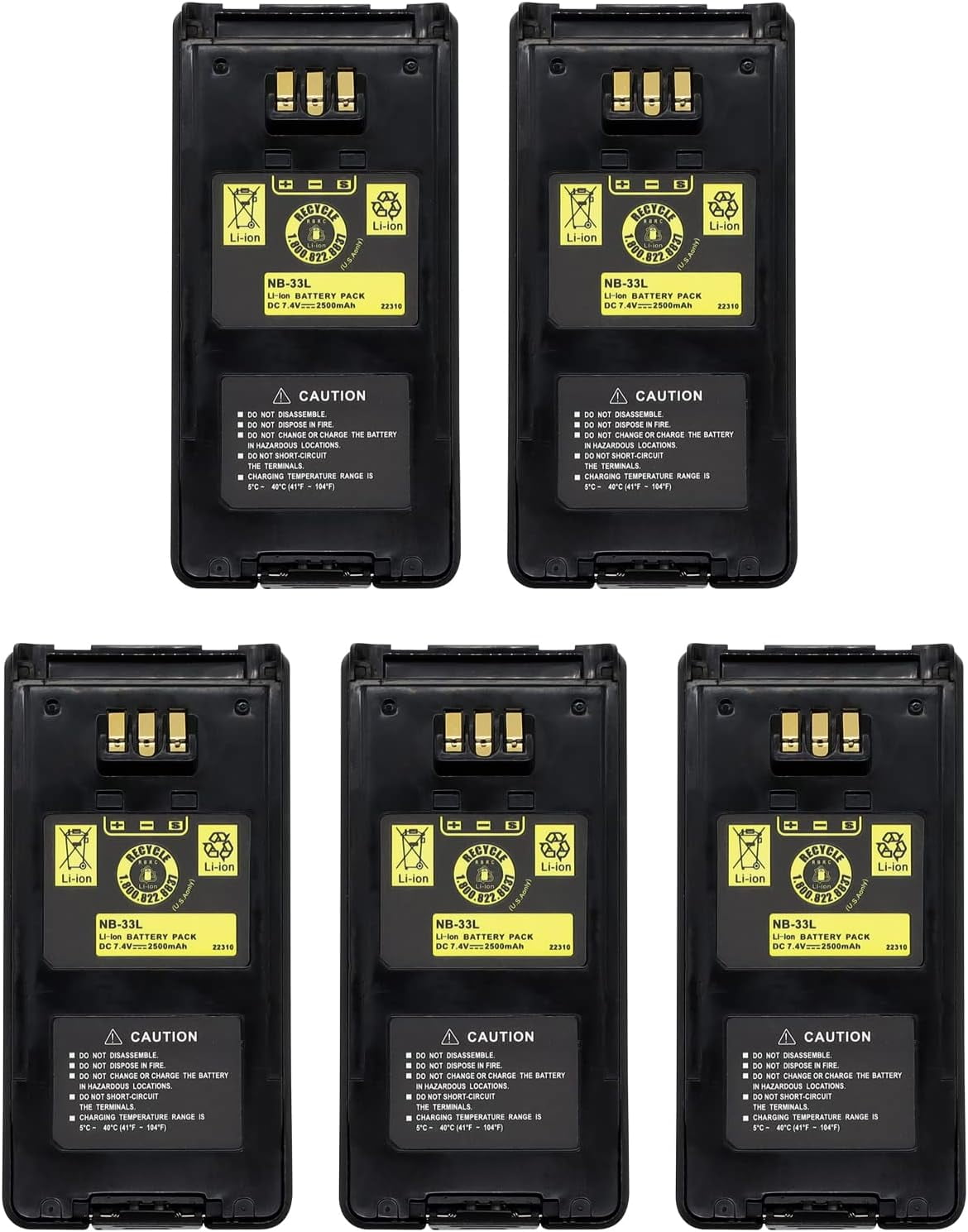 (5PCS) KNB-33L Battery KNB-32N Battery for Kenwood TK5210 Battery for ...