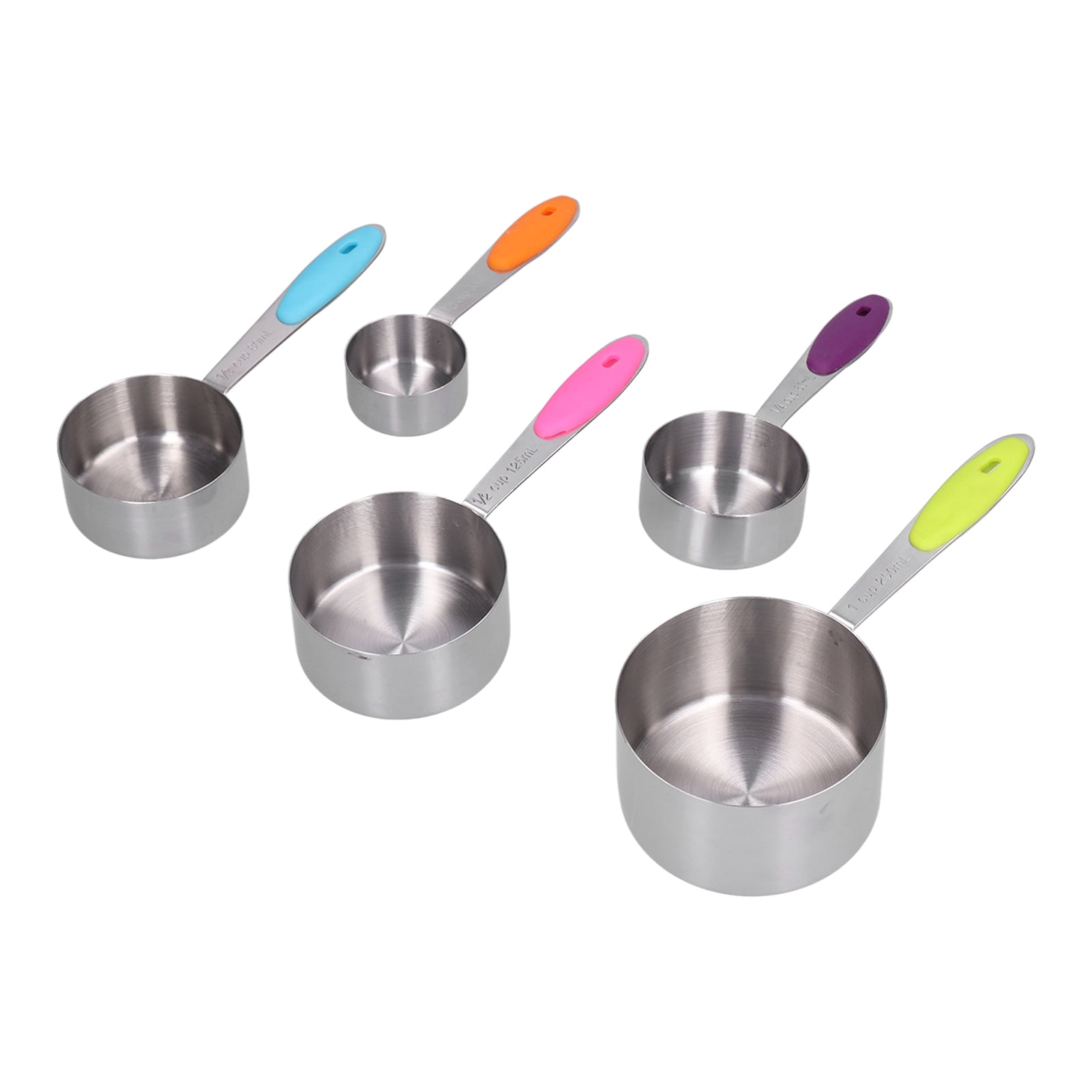 5PCS Kitchen Measuring Scoop with Scale Stainless Steel Coffee ...