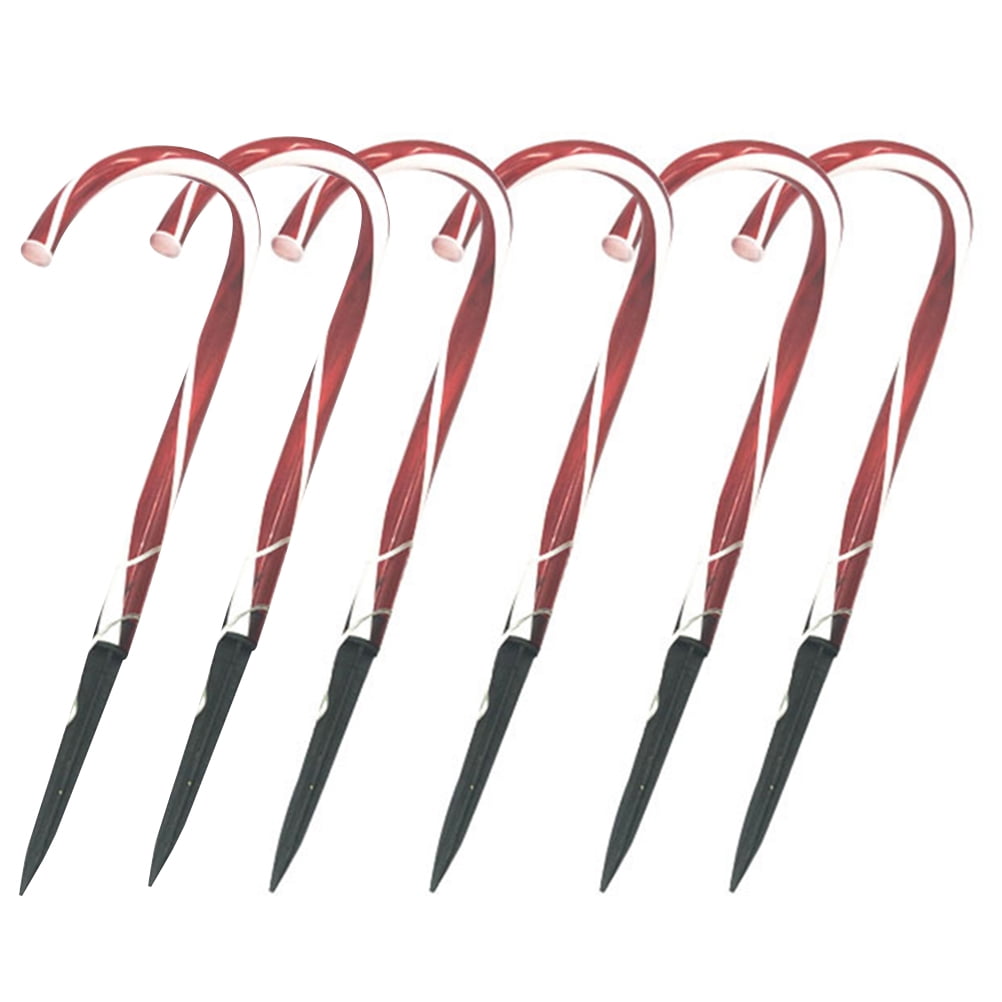 5PCS LED Crutch Lawn Lamp Christmas Party Waterproof Walking Stick Lamp ...