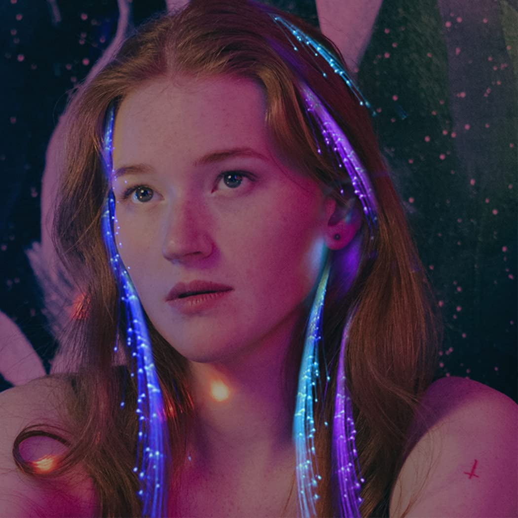 5PCS LED Hair Clips Christmas Light Up Flash Hair Braid Extension Fiber ...