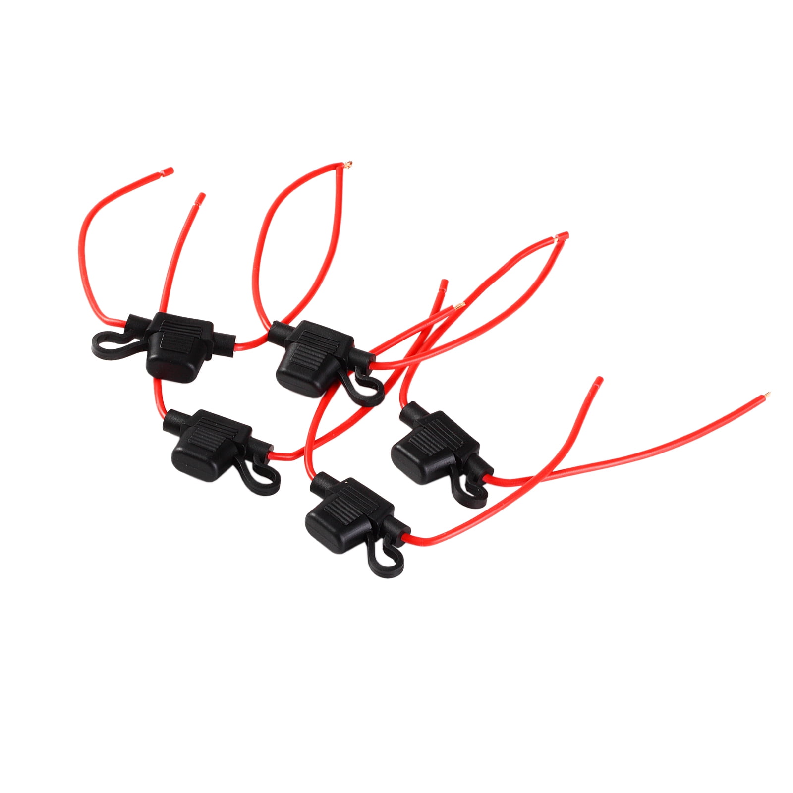 5PCS LFM ATC FUSE HOLDER 16 G RED WIRE AND BLACK FUSE HOLDER - Walmart.com