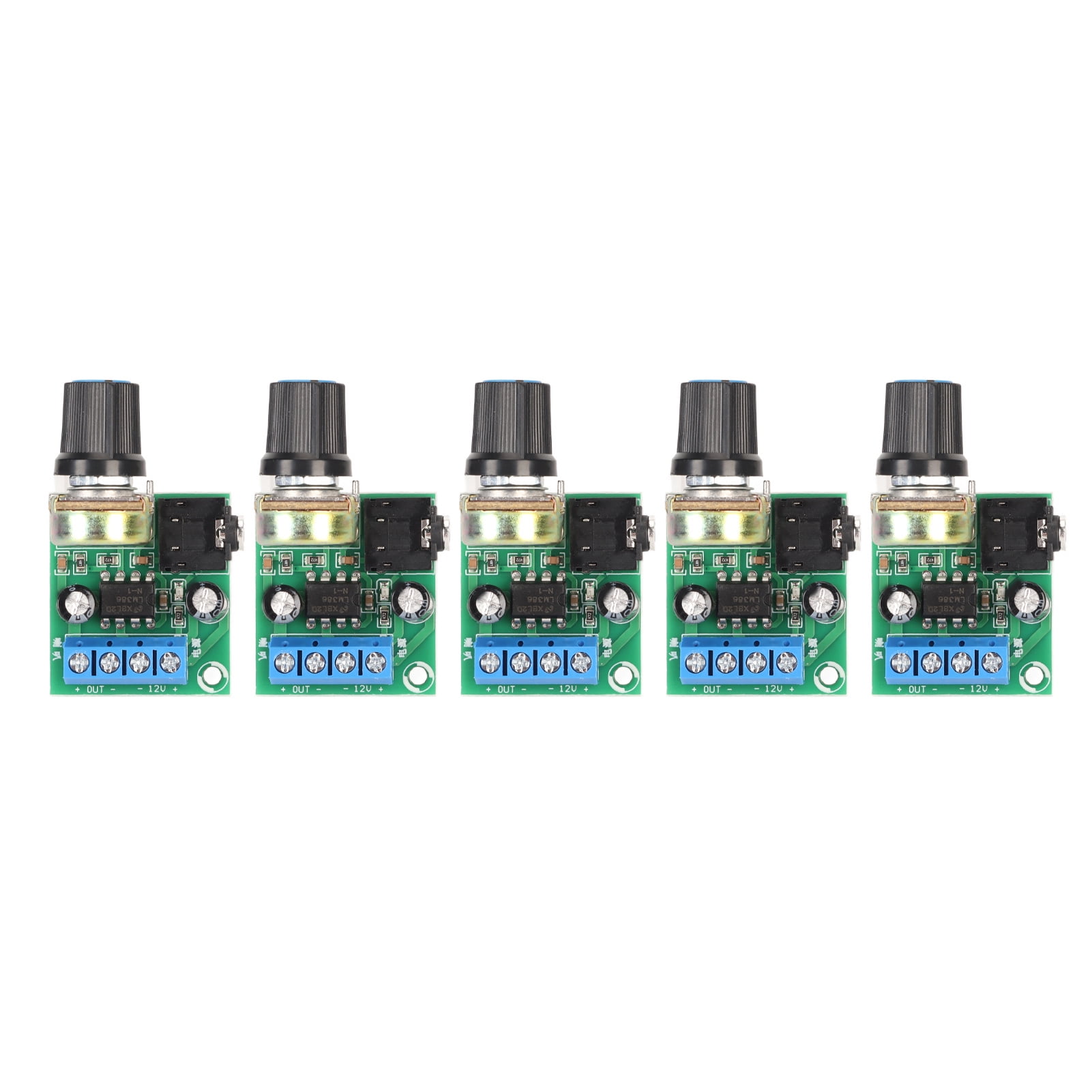 5PCS LM386 Power Amplifier Board Mini 0.5W to 10W Speaker DC 3V to 12V ...