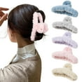 5PCS Large Claw Hair Clips for Thick Hair Big Fuzzy Hair Clips for ...