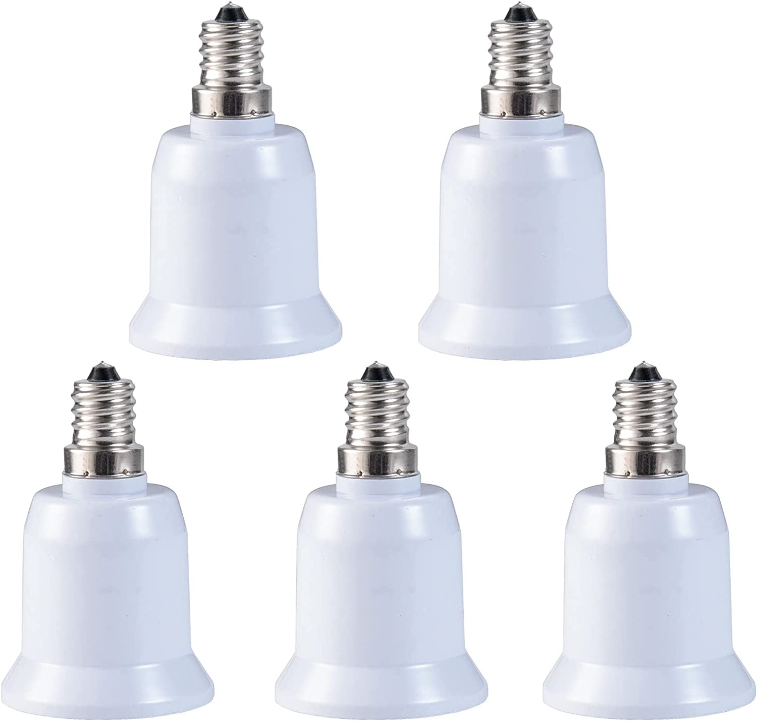 5PCS Light Bulb Socket Adapter, E12 to E26 /E27 Adapter Chandelier ...