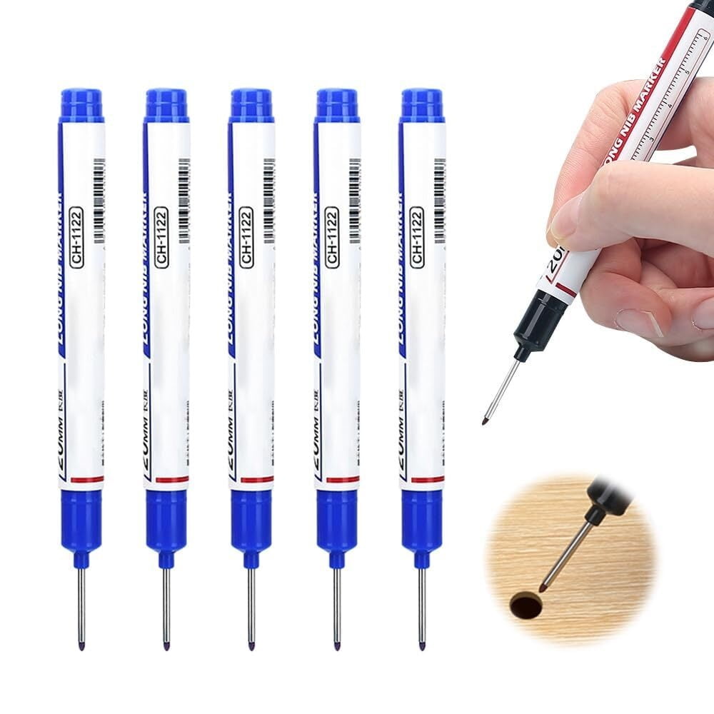 5PCS Long Head Deep Hole Marker Pens, 20mm Deep Reach Markers ...