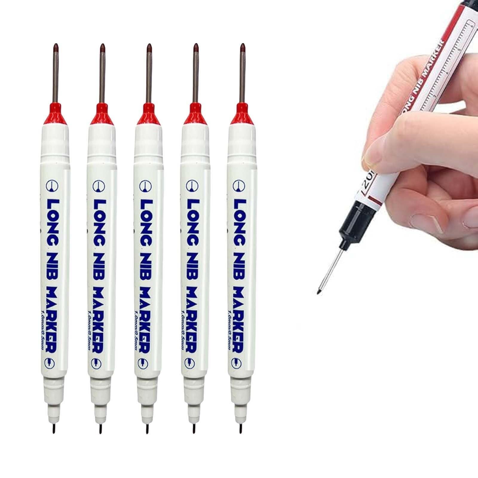 5PCS Long Head Deep Hole Marker Pens, 20mm Deep Reach Markers ...