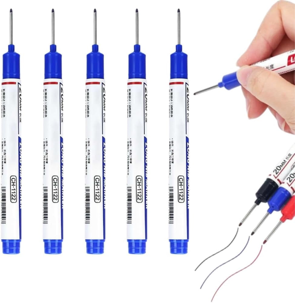 5PCS Long Head Deep Hole Markers,Long Head Deep Hole Marker Pens, 20mm ...