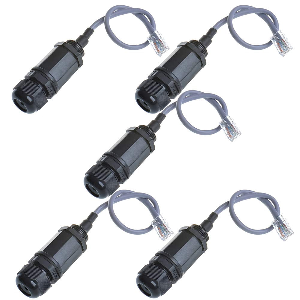 5PCS M20 RJ45 Waterproof Cat5 8P8C Connector IP67 Ethernet LAN Cable ...