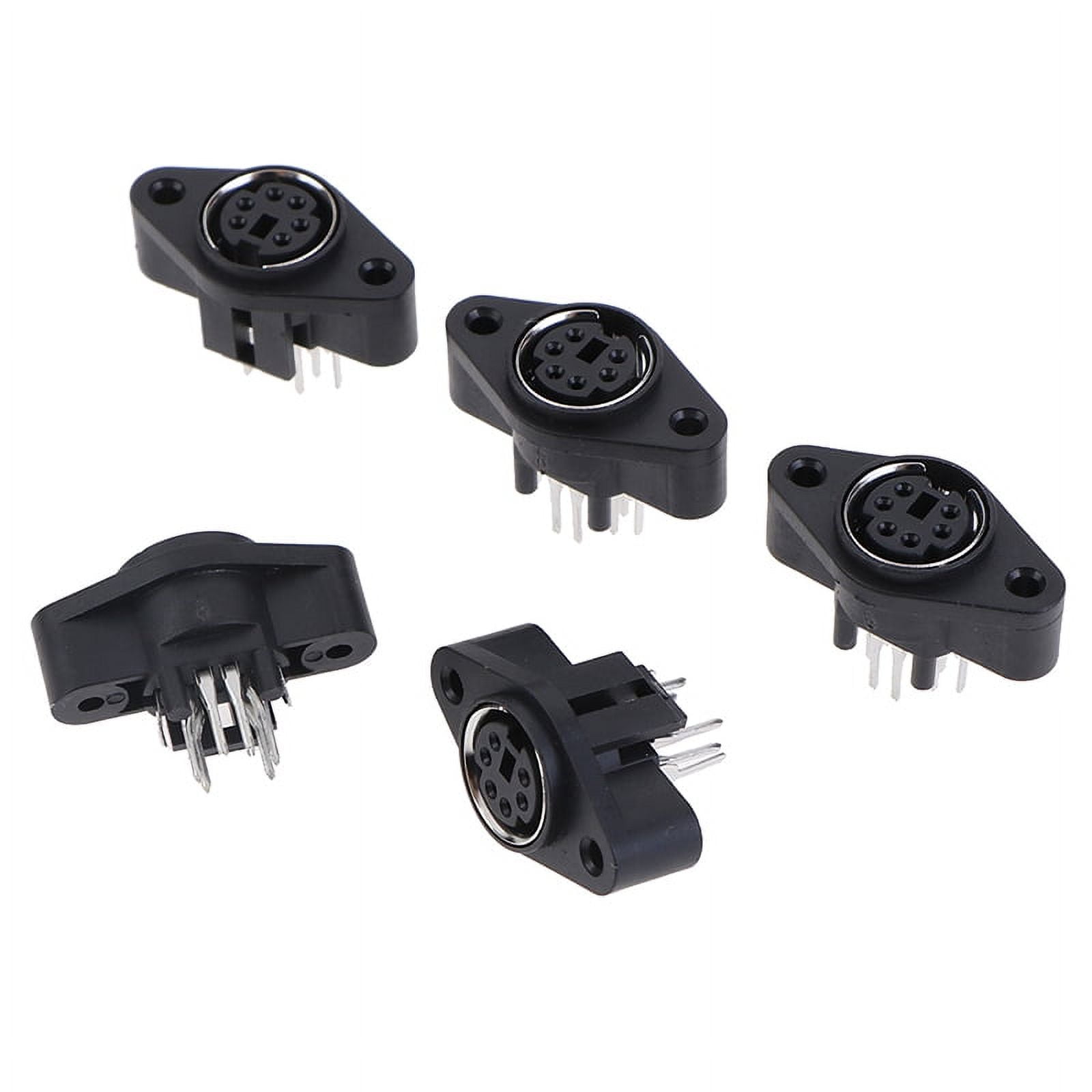 5PCS MDC/S Terminal Socket DIN Jack Connector Mini PS2 6Pin 6P Socket - Walmart.com