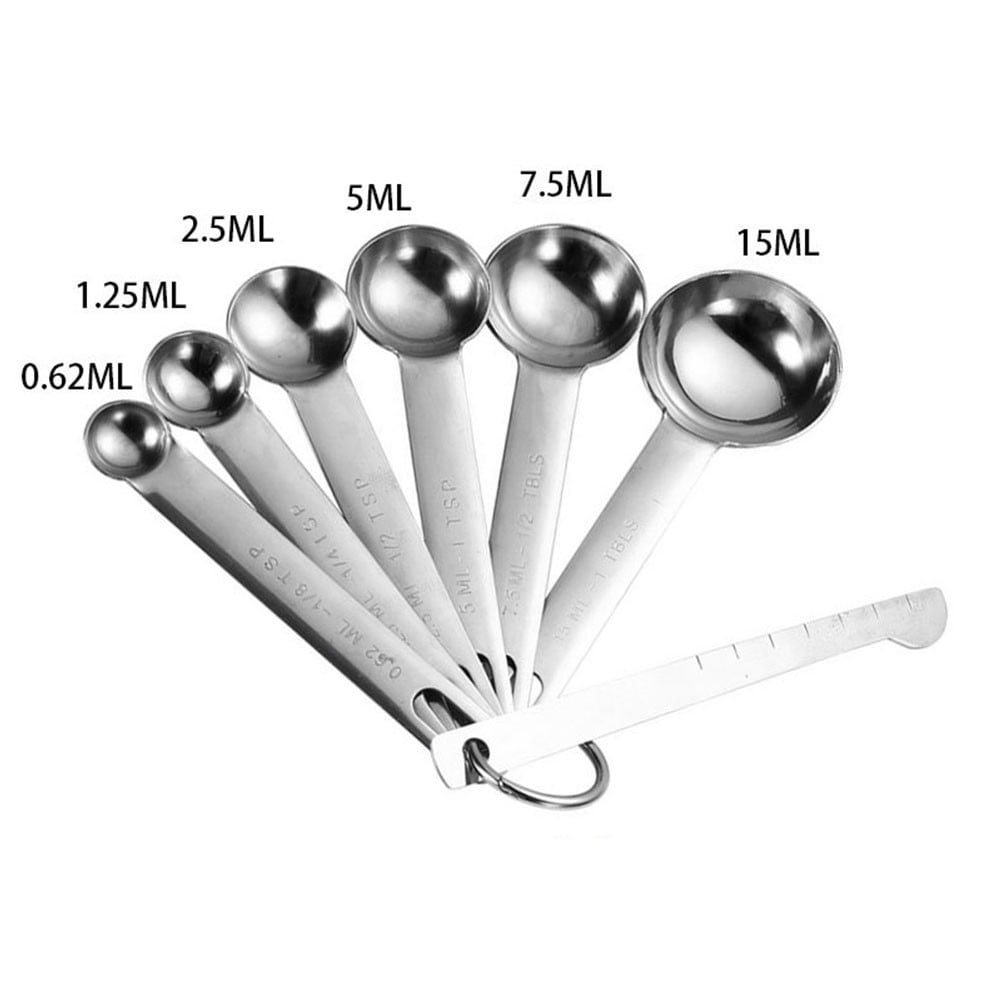 5PCS Measuring Cups and Spoons Set with Stainless Steel Handles Baking ...