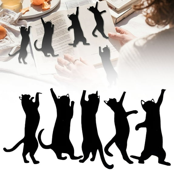 5PCS Metal Cat Bookmark Cute Shaped Bookmark & Lightweight Page Holders ...