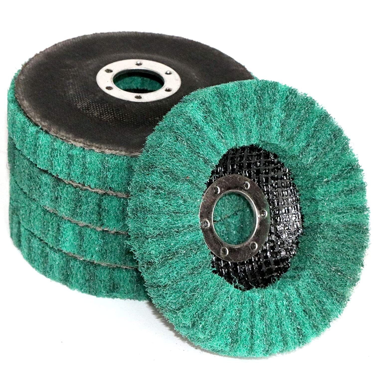 SATC 5Pcs Metal Cleaning Polishing Wheel Pads 4-1/2 x7/8" Flap Disc for ...