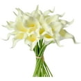 5PCS Mini PU Calla Lily Artificial Flowers, 35cm Realistic Floral ...