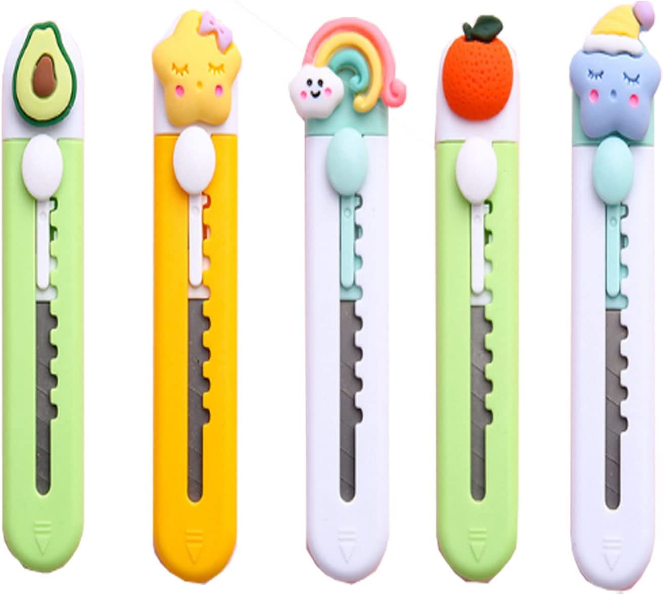 5PCS Mini Retractable Utility Knife Box Cutter Letter Opener Cute Mini ...