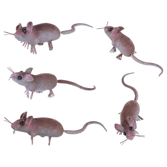 Set of 5 Miniature Simulated Mouse Models, Landscape Fake Mice ...