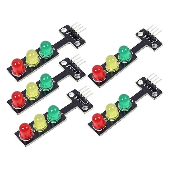 5PCS Mini Traffic Light LED DC 5V 5MM Display Module DIY Project Kit ...