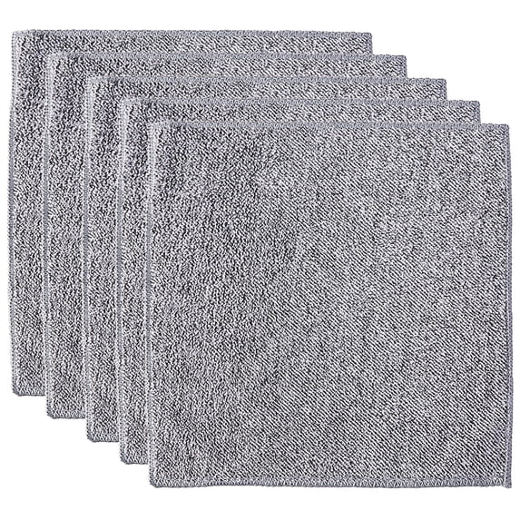 5PCS Non Greasy Kitchen Cleaning Cloths Absorbent Double Dish Towels ...