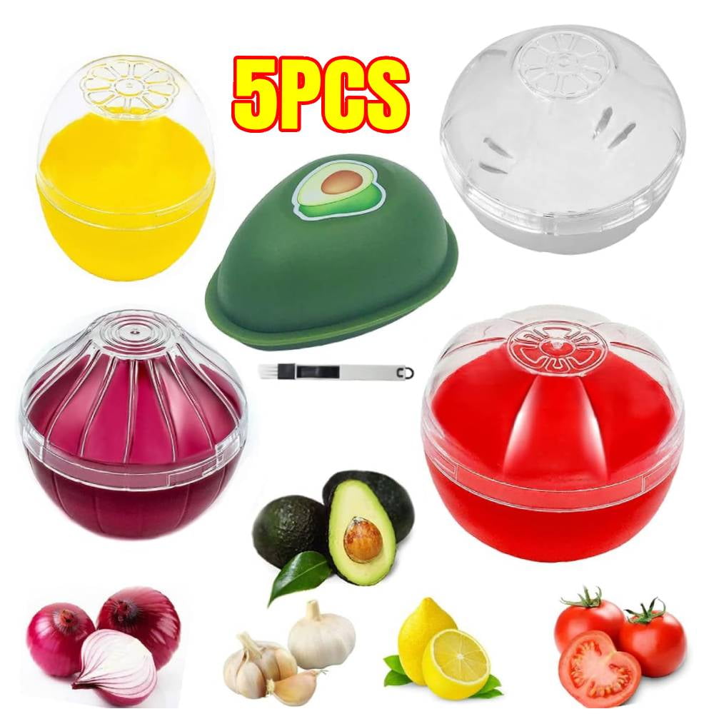 5PCS Onion Garlic Lemon Avocado Saver Storage Keeper Holder for Fridge ...