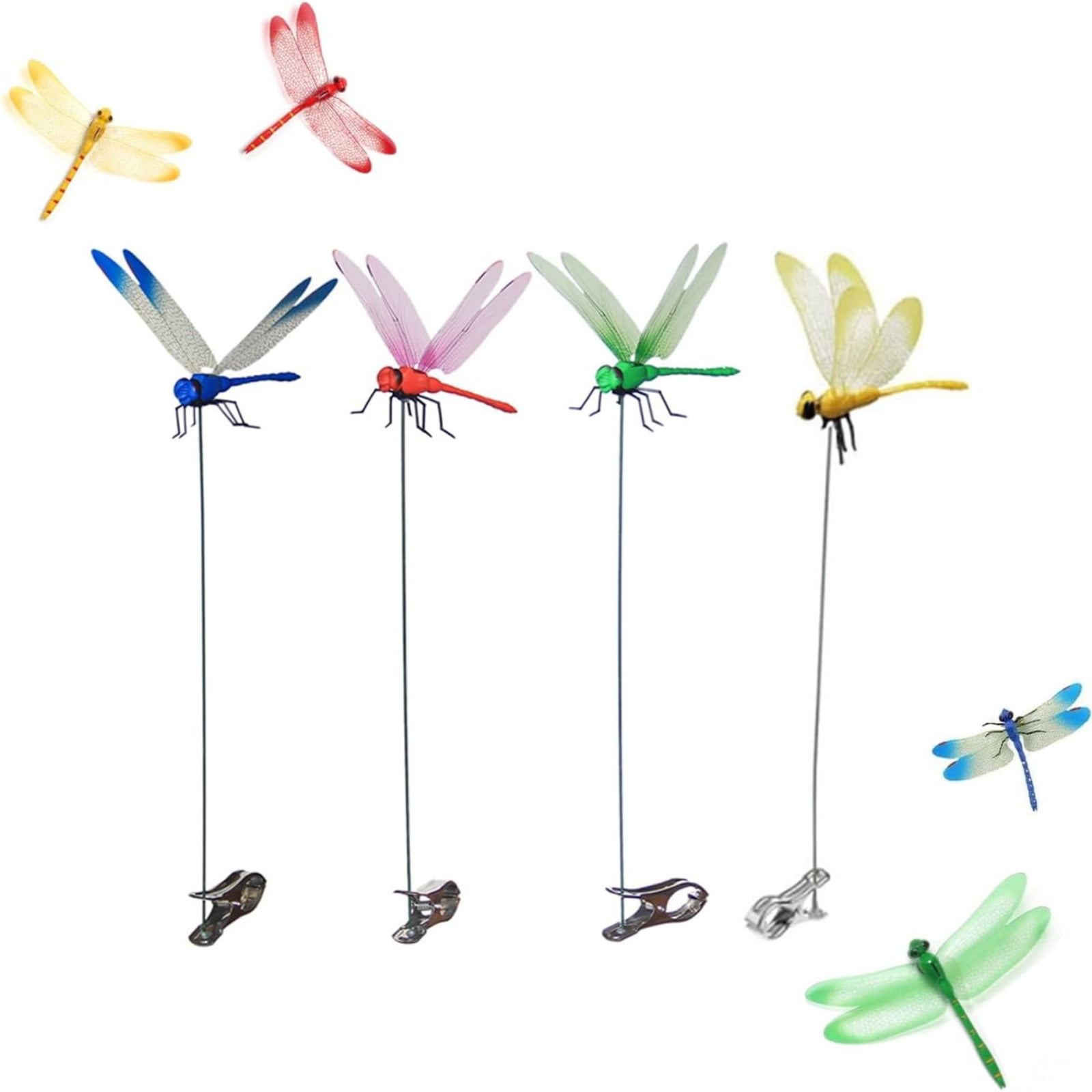 5PCS Outdoor Dragonfly, 3D Fake Dragonfly Rod Clip Bug Repellent ...