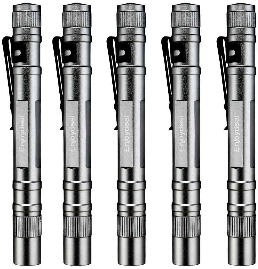 5PCS Pen Flashlights 1000LM Ultra Slim Portable LED Penlight Pocket Pen ...
