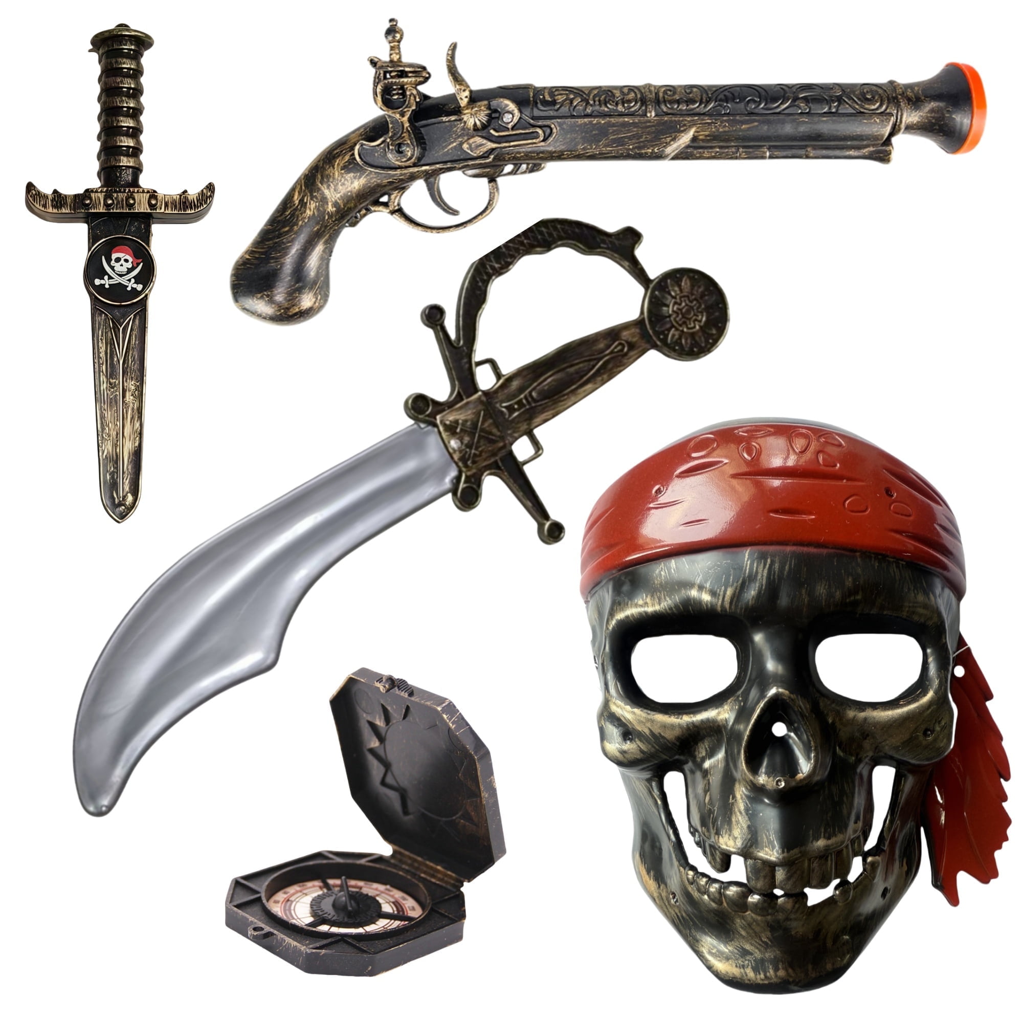 5Pcs Pirate accessories for Kids Adult Cosplay Pirate swords,masks ...