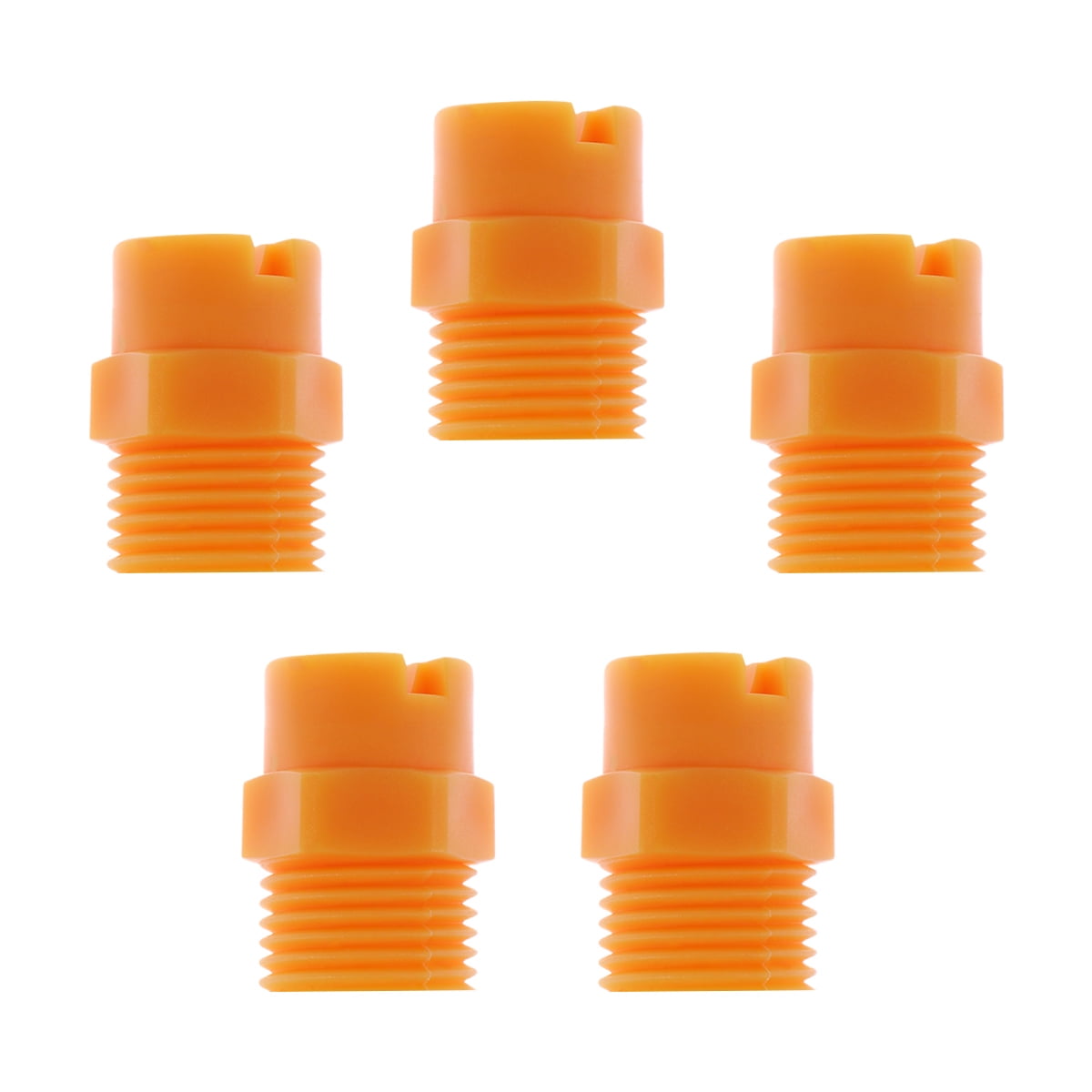 5PCS Plastic Fan Shape Spray Nozzle Connection Yellow PP Sprayer Nozzle ...