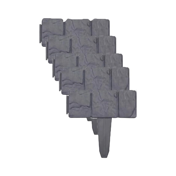 5PCS Plastic Garden Edging Ground Stake Interlocking Landscape Border ...