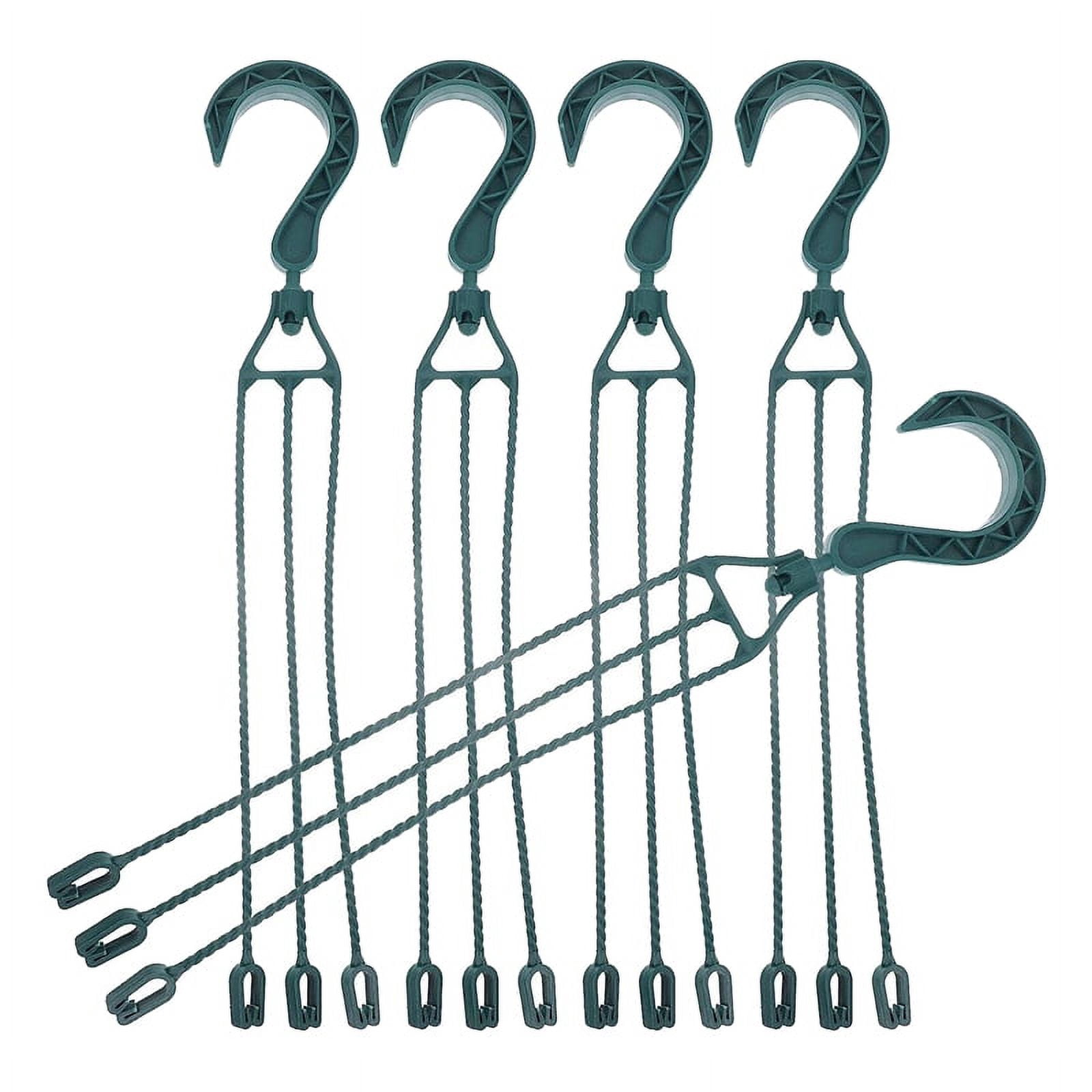 5PCS Plastic Hanging Chains for , 360°Rotatable Hanging Basket Hooks ...