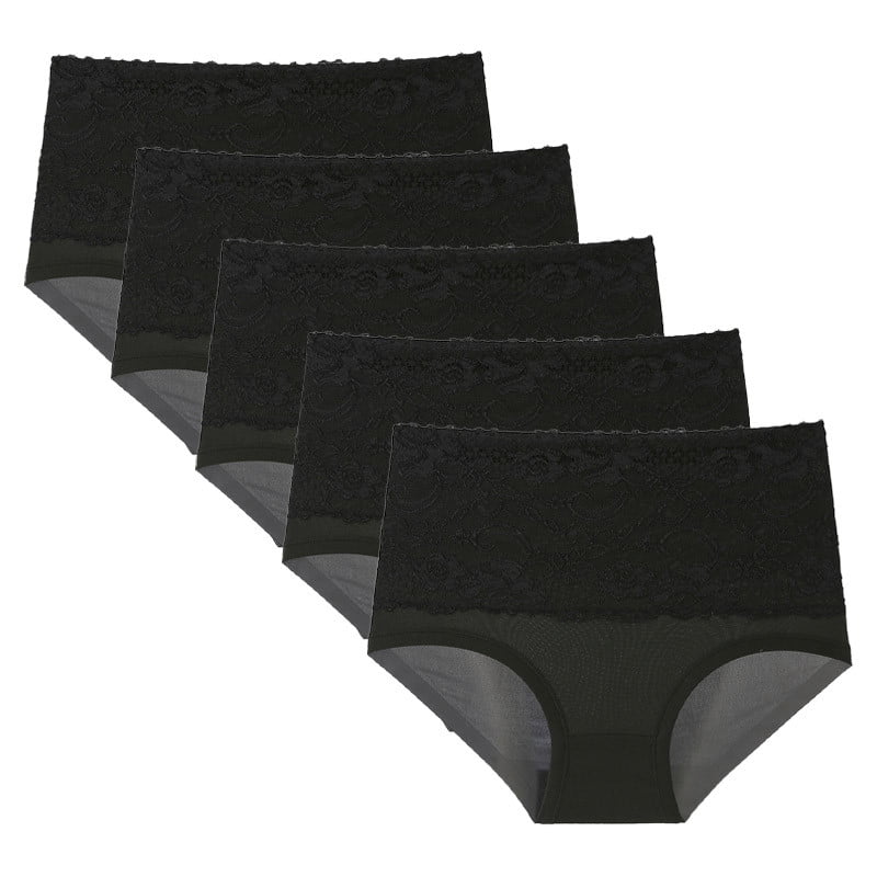5PCS Plus Size Panties for Women Seamless Full Coverage Summer Panties ...