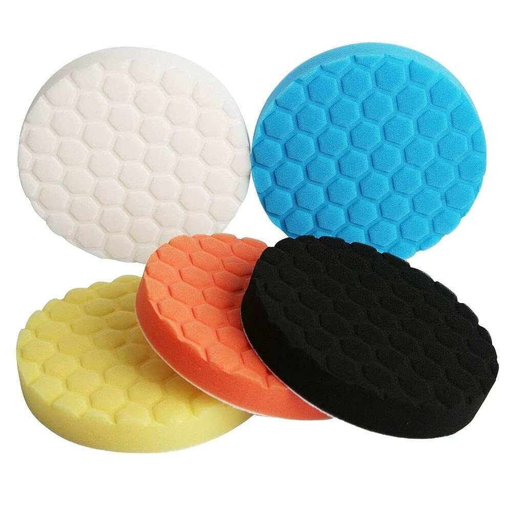 S SATC 5PCS Foam Waxing Polishing Finishing Pads, 5-Inch Car Buffer Kit ...