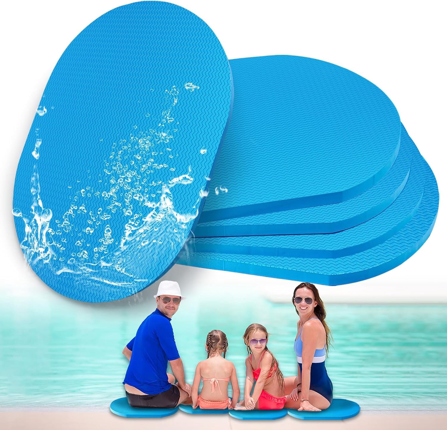 5PCS Pool Seats for Edge of Pool Soft Oval Foam Poolside Seating Mat ...