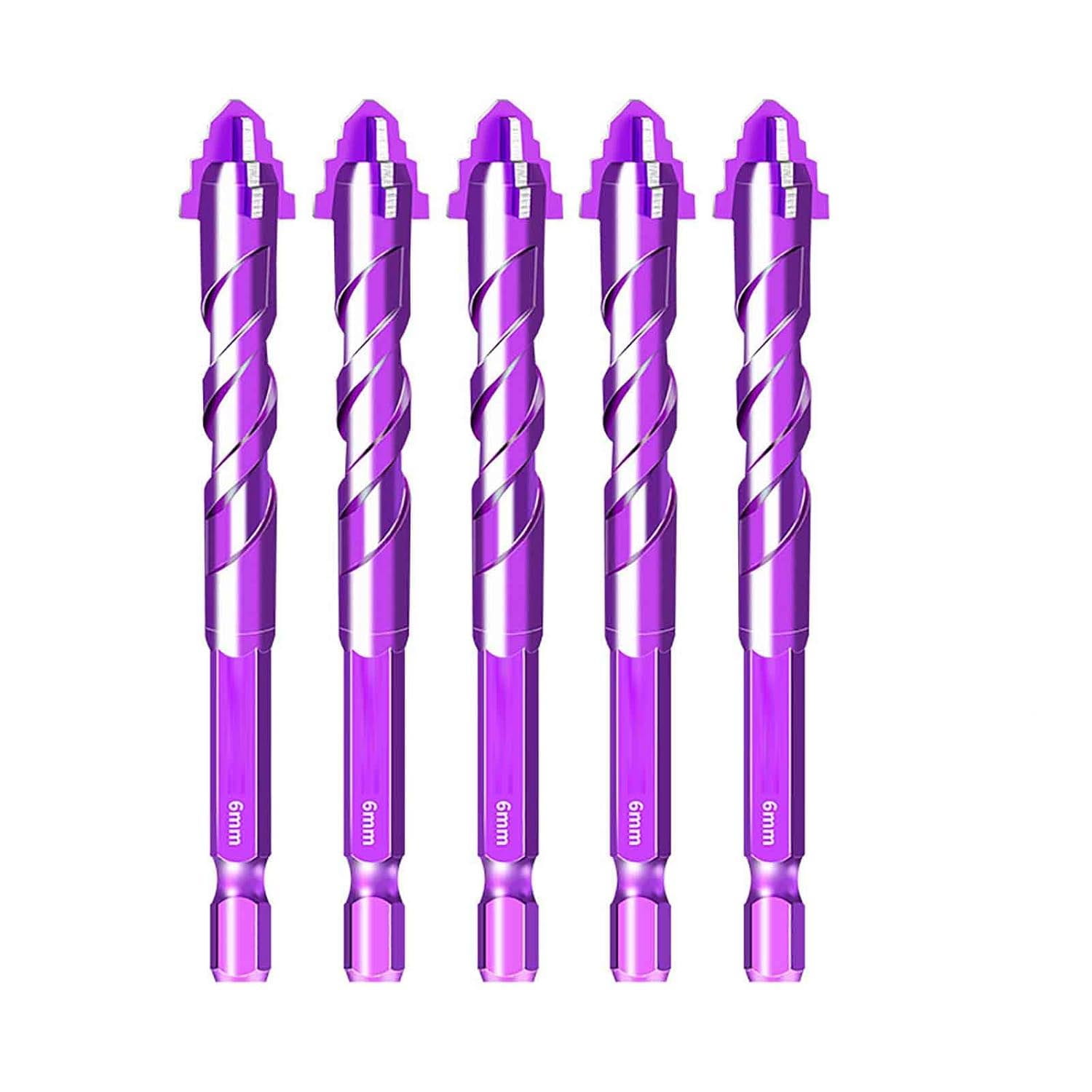 5PCS Premium 4-Flute Drill Bit Set, Premium 4-Flute Serrated Edge Drill ...