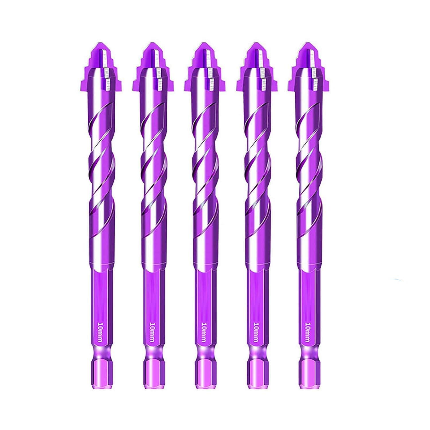 5PCS Premium 4-Flute Drill Bit Set, Premium 4-Flute Serrated Edge Drill ...