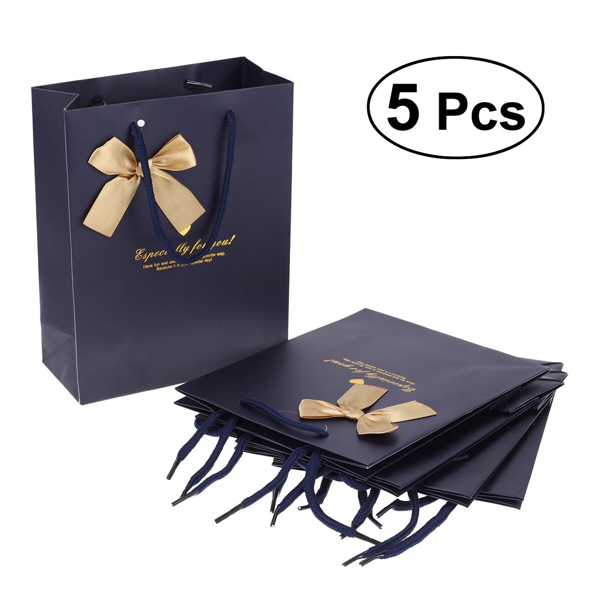 5PCS Premium Assorted Gift Bags Cube Paper Bags Retail Bags with ...