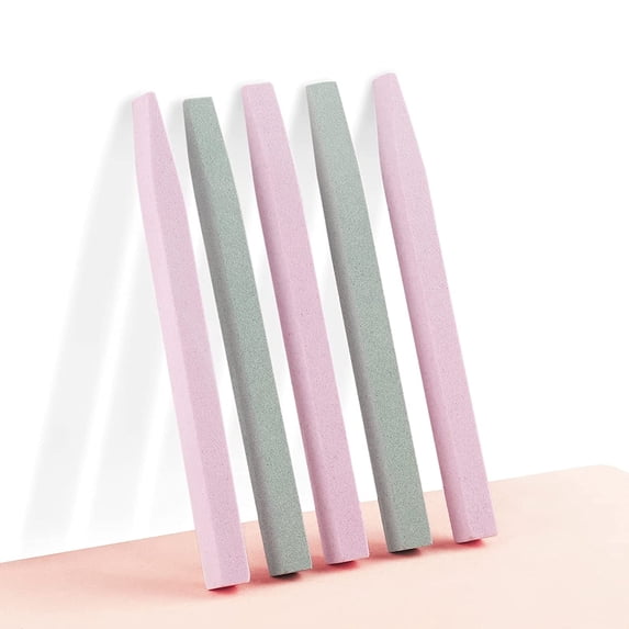 5PCS Pumice Stone Cuticle Pusher - Nail File Buffer for Manicure ...