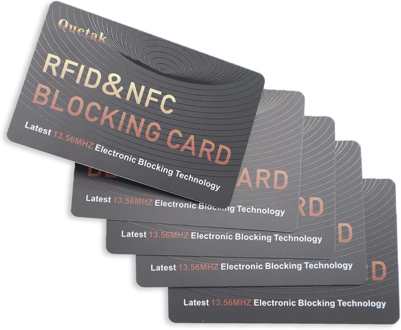 5PCS RFID Blocking Cards, Antitheft Credit Card Protector, NFC Credit Card Passport Protector ...