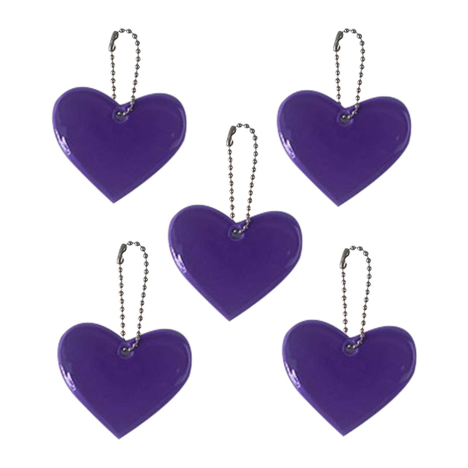 5PCS Reflective Pendant Outdoor Reflective Pendant Heart Shaped ...