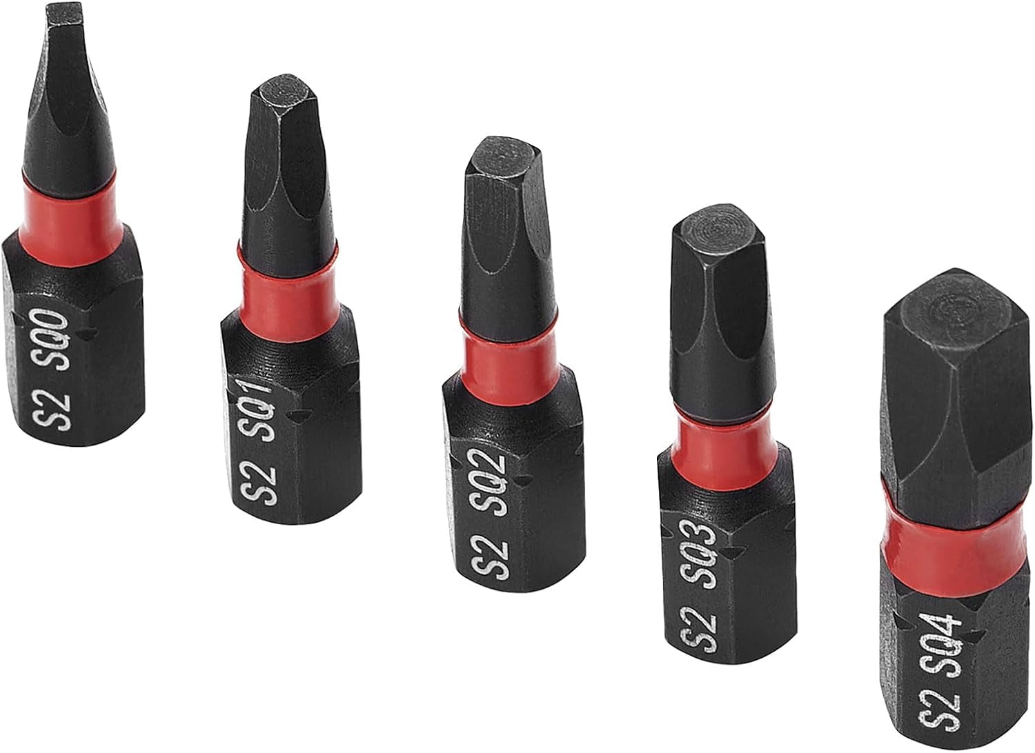 5PCS Robertson Square Drive Bits, Premium S2 Alloy Steel Square Drill ...