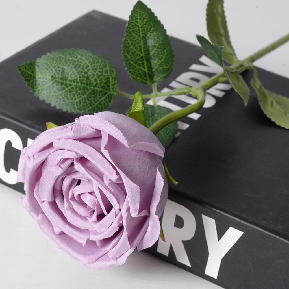 5PCS Rose Artificial Flower, Single Stem Fake Flowers Bridal Wedding ...