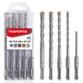 5PCS SDS Plus Rotary Hammer Drill Bits Set, Cross-Type Carbide Tipped ...
