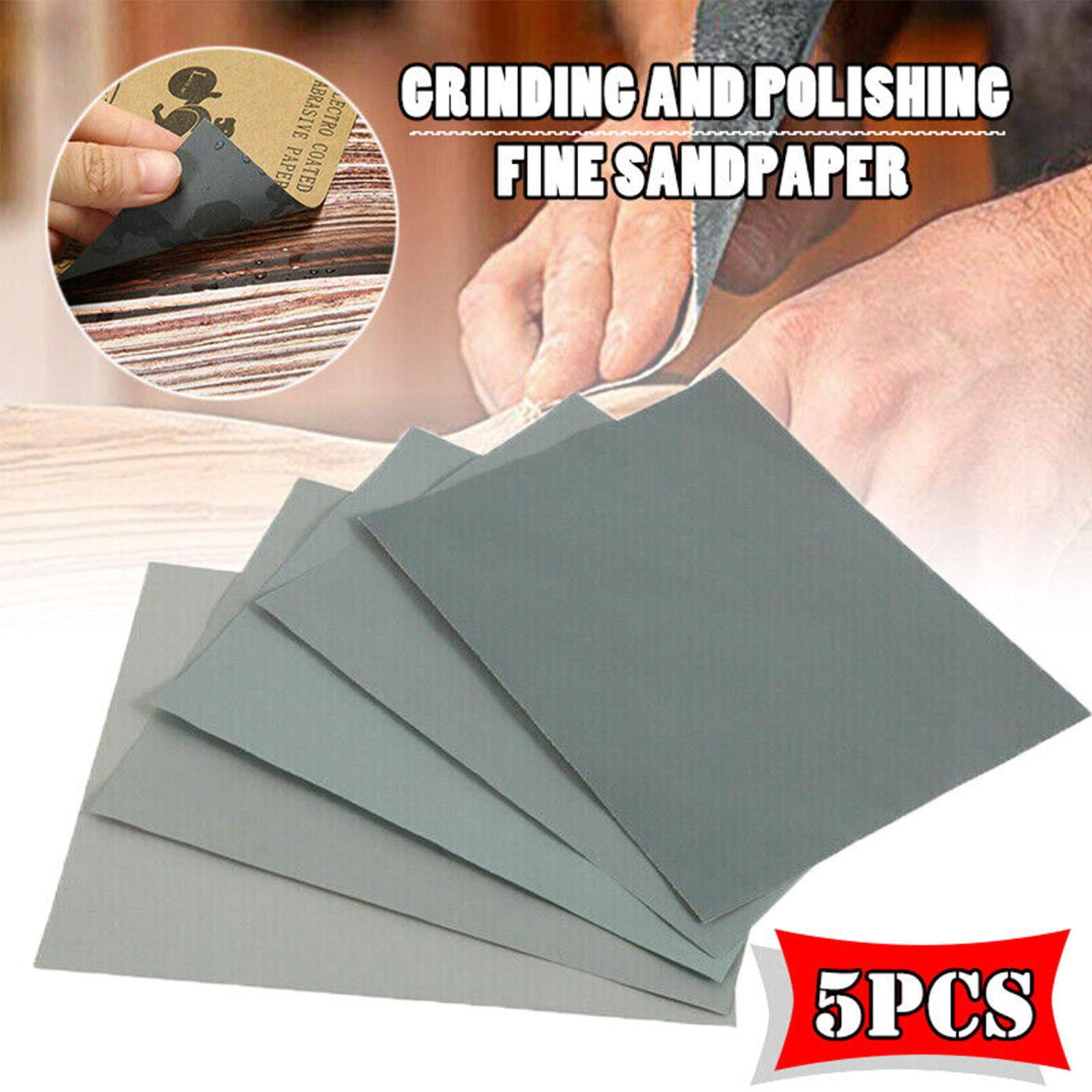 5PCS Sand Paper Variety Pack Sandpaper for Wood Metal Sanding, 2000 ...