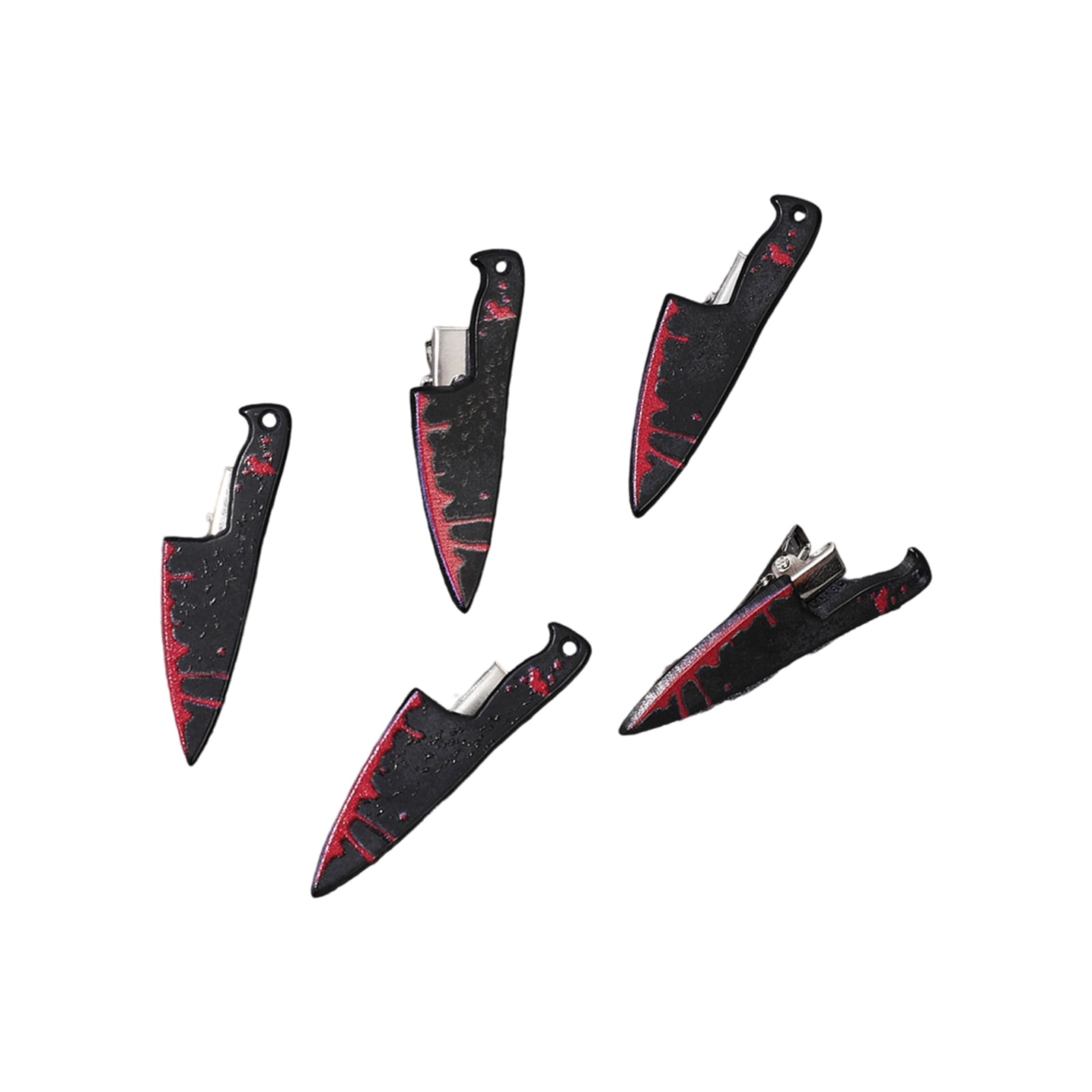 5PCS Scary Hairpins Halloween Themed Scissors Axes Design Resin Hair ...