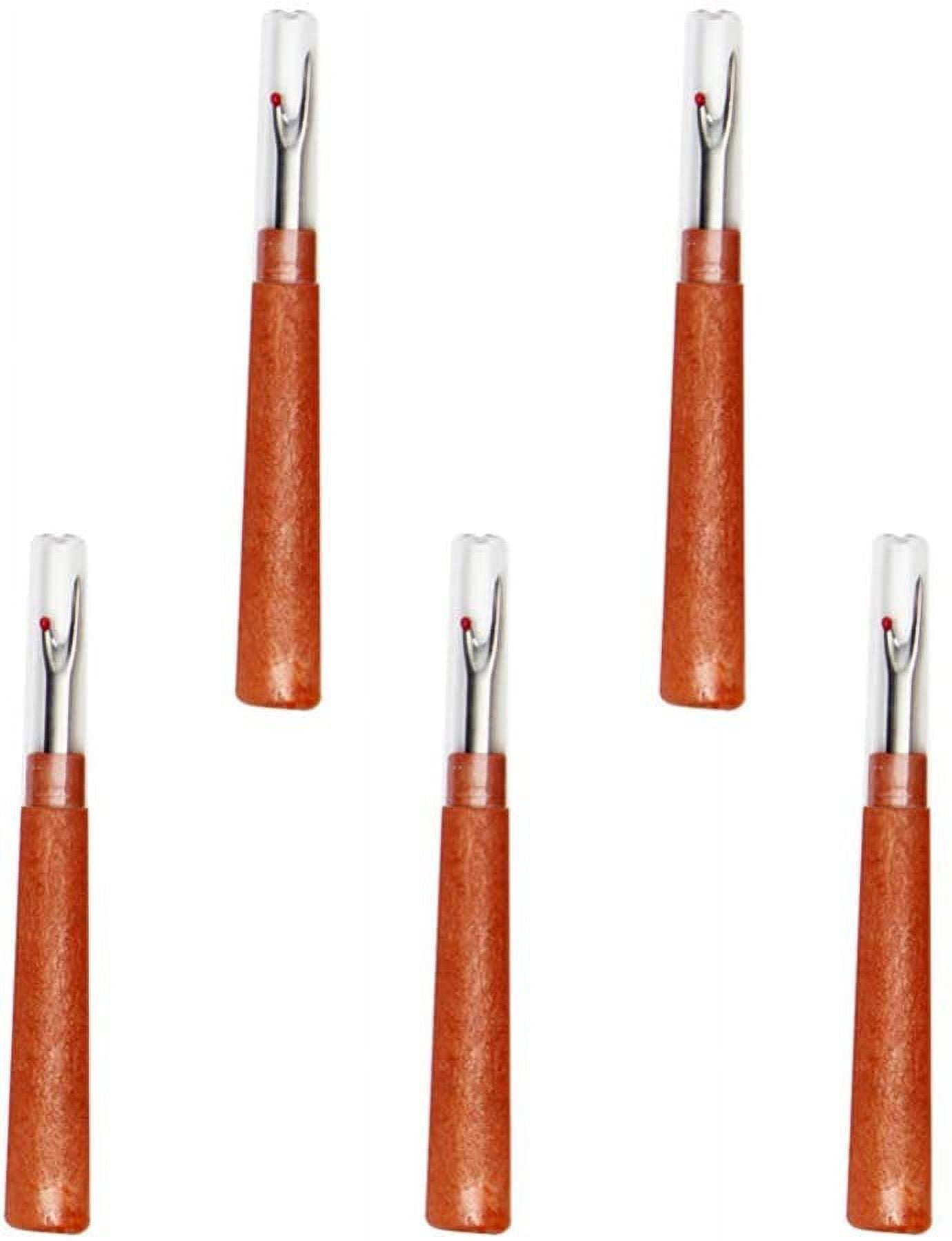 5PCS Seam Rippers Unpicker Wooden Handle and Cover Portable Thread ...
