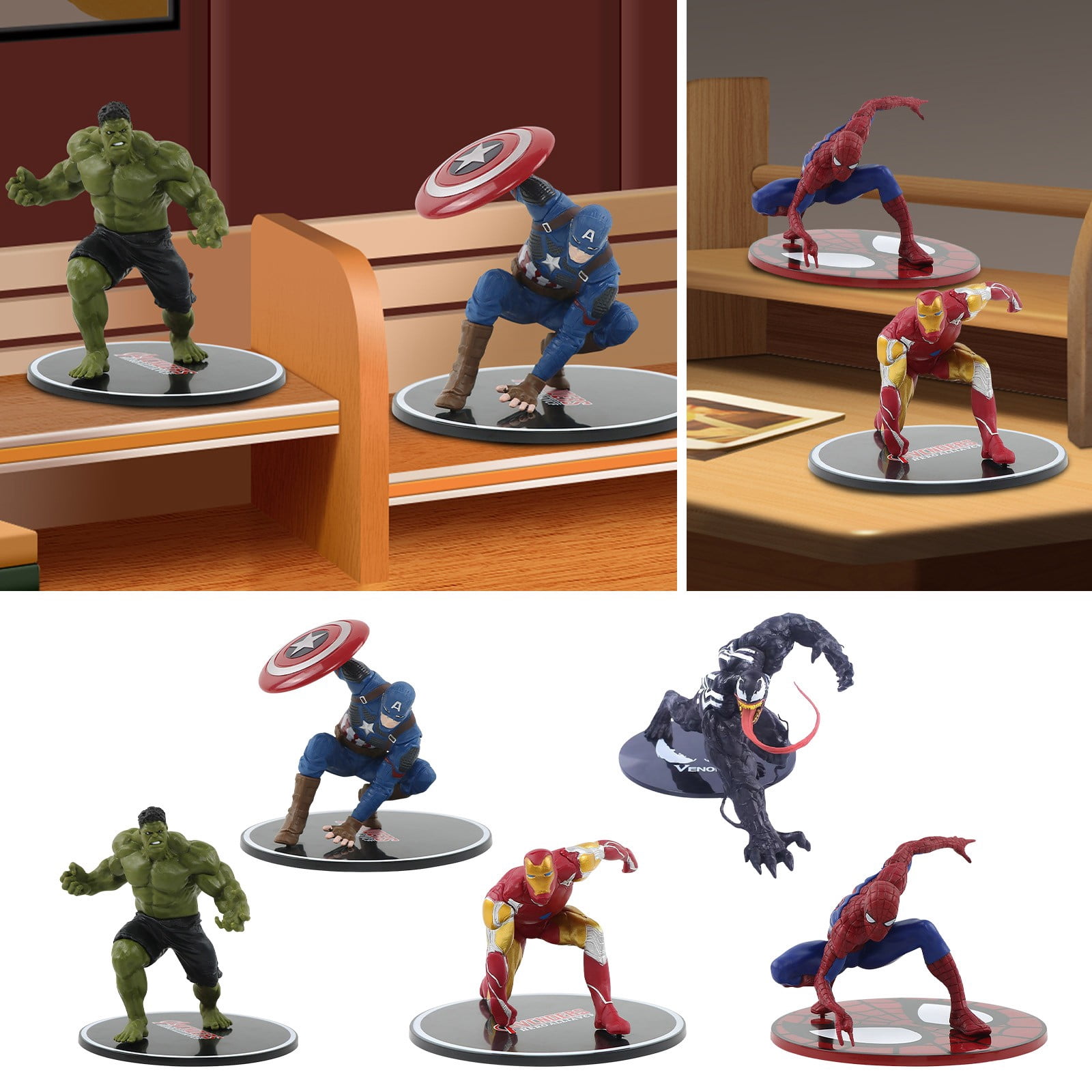 5PCS Set Avengers Action Figure, Superhero Series Popular Characters ...