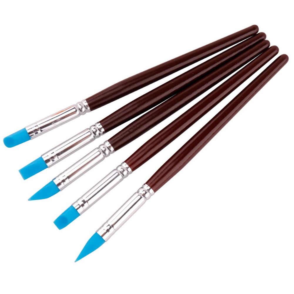 5PCS Silicone Clay Sculpting Tools Brush Styling Stippling and Nail Art ...