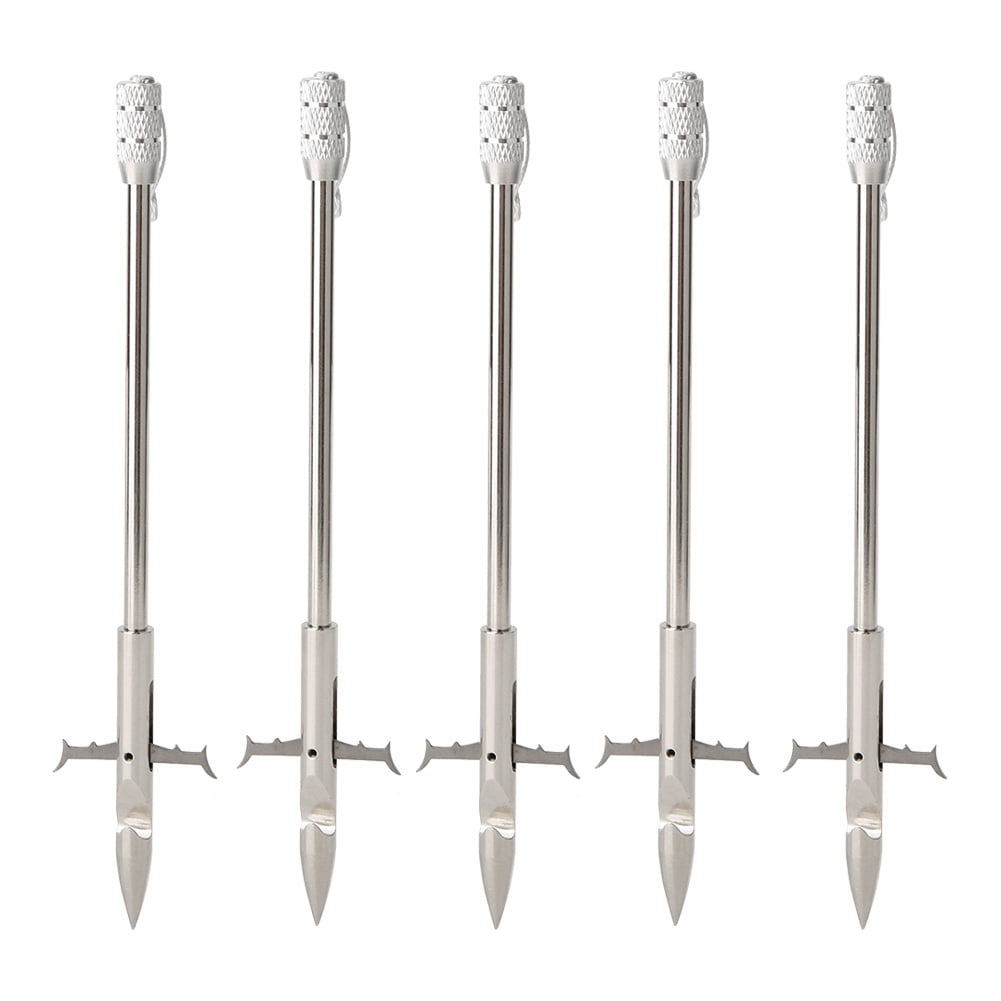 5PCS Stainless Steel Bow Fishing Arrowheads Slingshot Catapult Dart ...